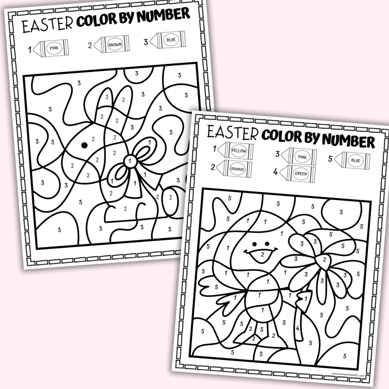 Easter Color By Number Printables