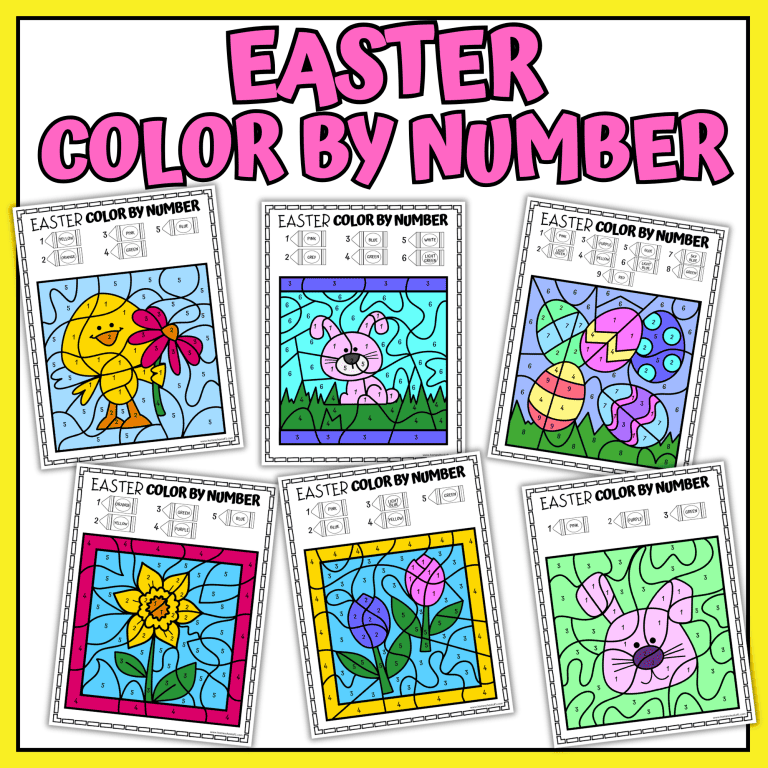 Easter Color By Number Printables