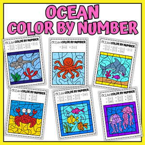 Ocean Color By Number Printables