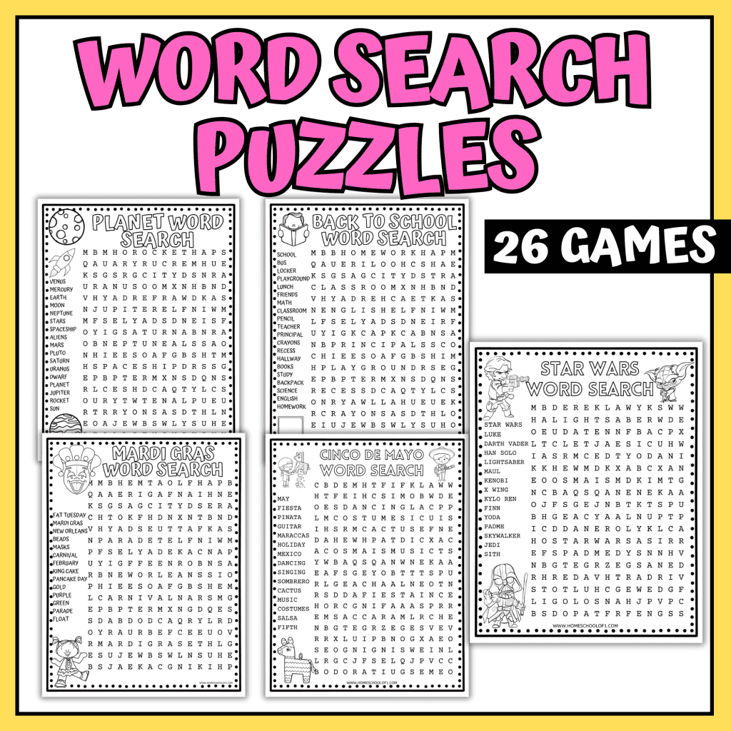 Printable Word Search Bundle