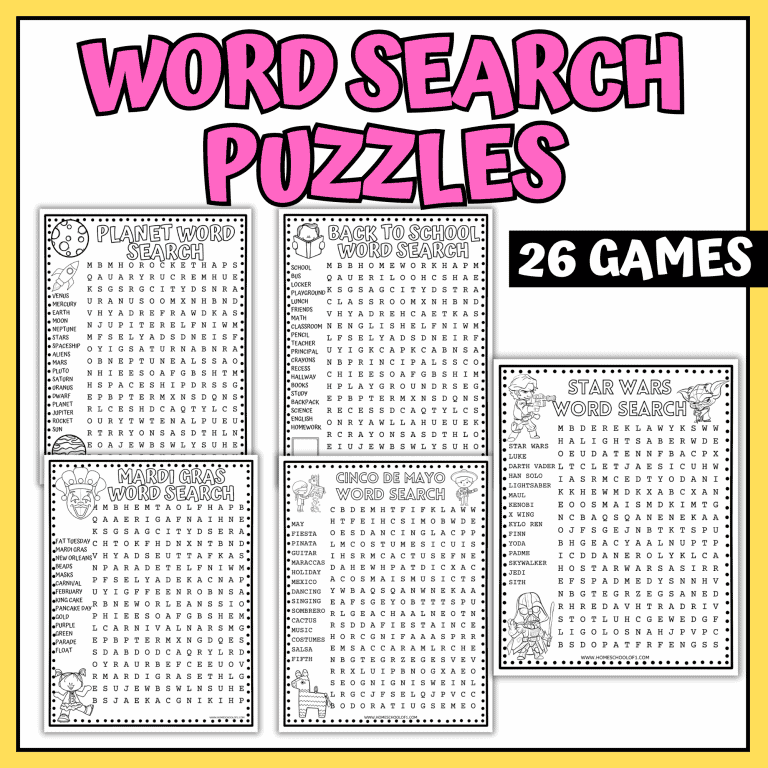 Printable Word Search Bundle