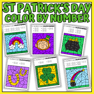 St Patrick's Day Color By Number Printables