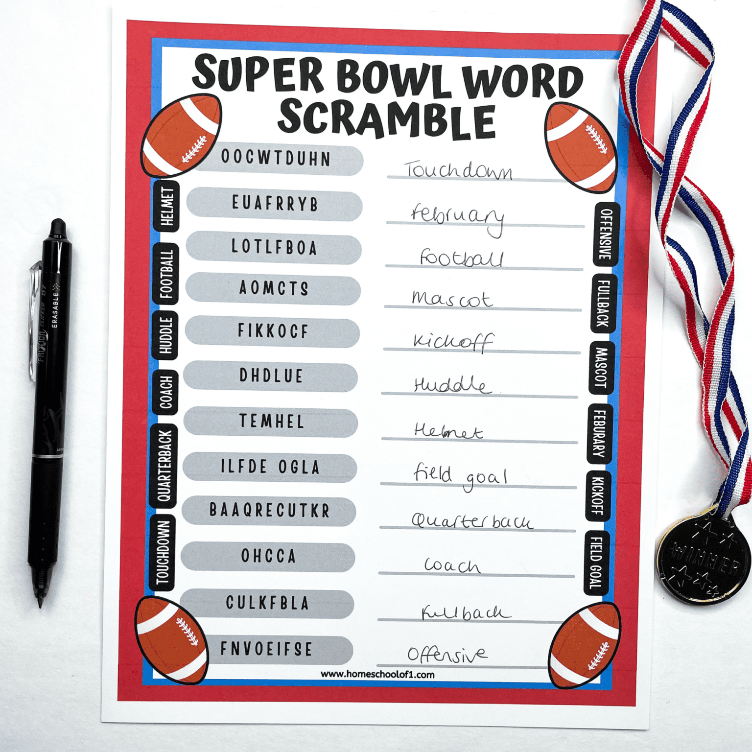 Printable Word Scramble Bundle – Educational Puzzles for Kids