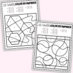 2D Shapes Color By Number Printables – Fun Geometry Practice