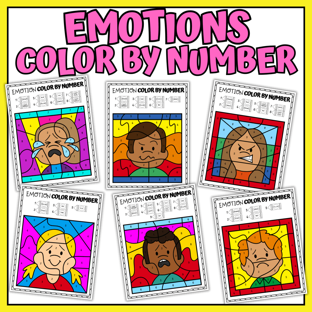 Emotions Color By Number Printables