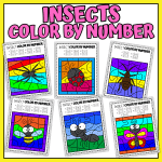 Insects Color By Number Printables
