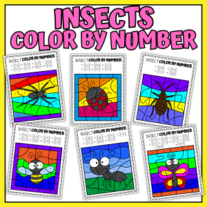 Insects Color By Number Printables