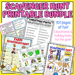 Printable Scavenger Hunt Bundle – 103 Fun Games & Clues
