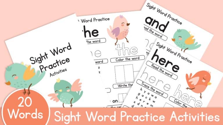 Printable Sight Word Worksheets – Practice & Learn Sight Words