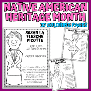 Native American Heritage Month Coloring Pages - Homeschool of 1 Shop