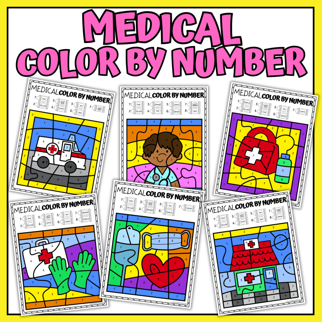 Medical Color By Number - Homeschool of 1 Shop
