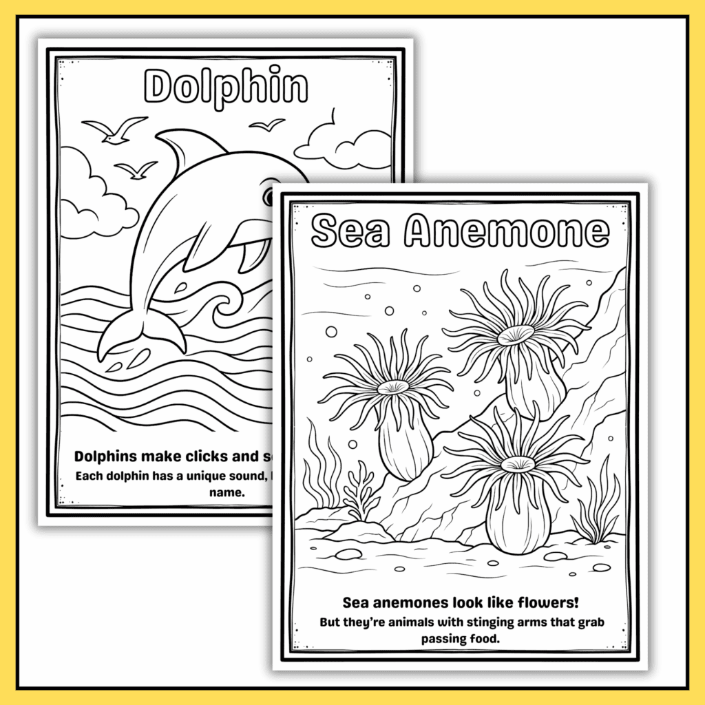 Ocean Coloring Book Printable for Kids Ages 4–8