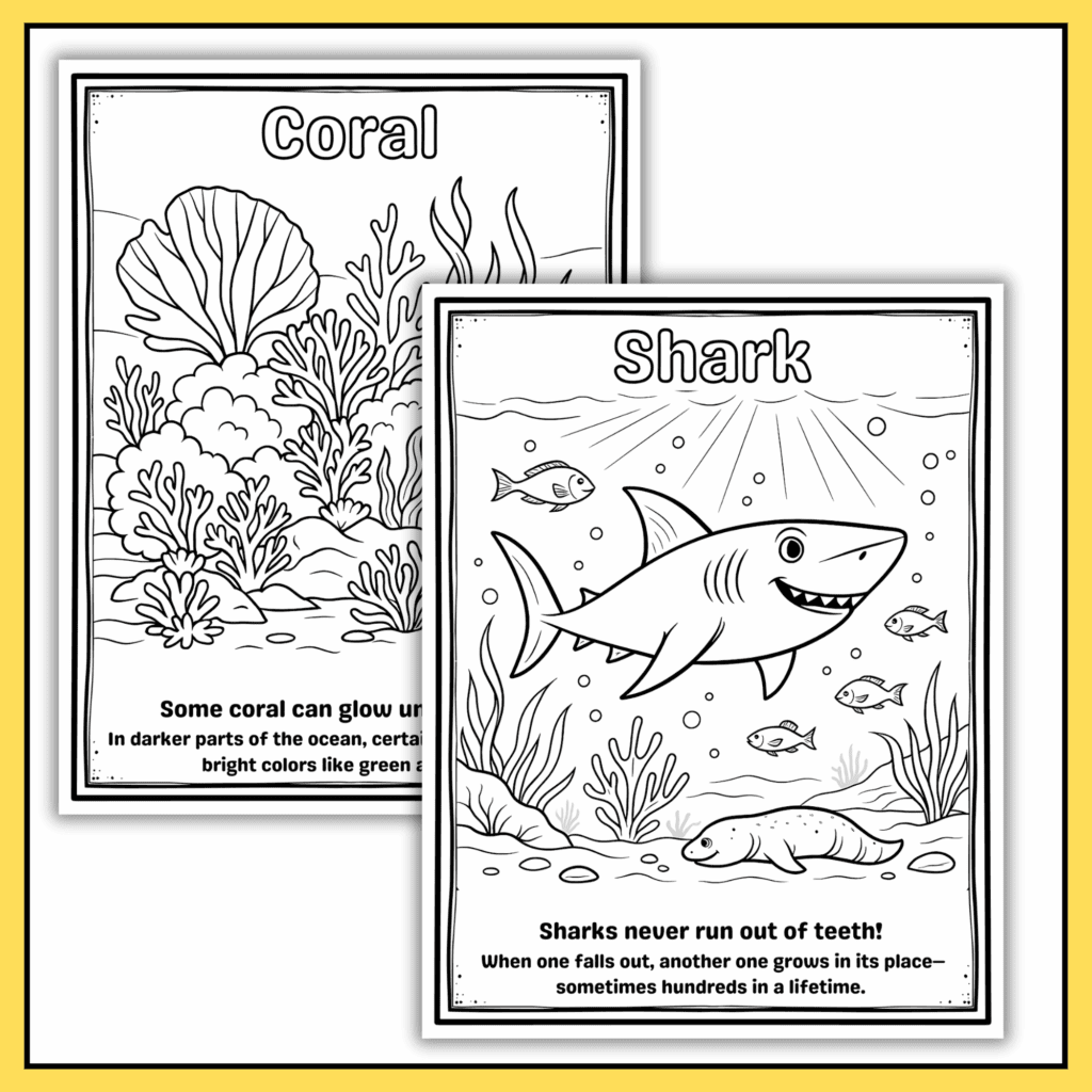 Ocean Coloring Book Printable for Kids Ages 4–8
