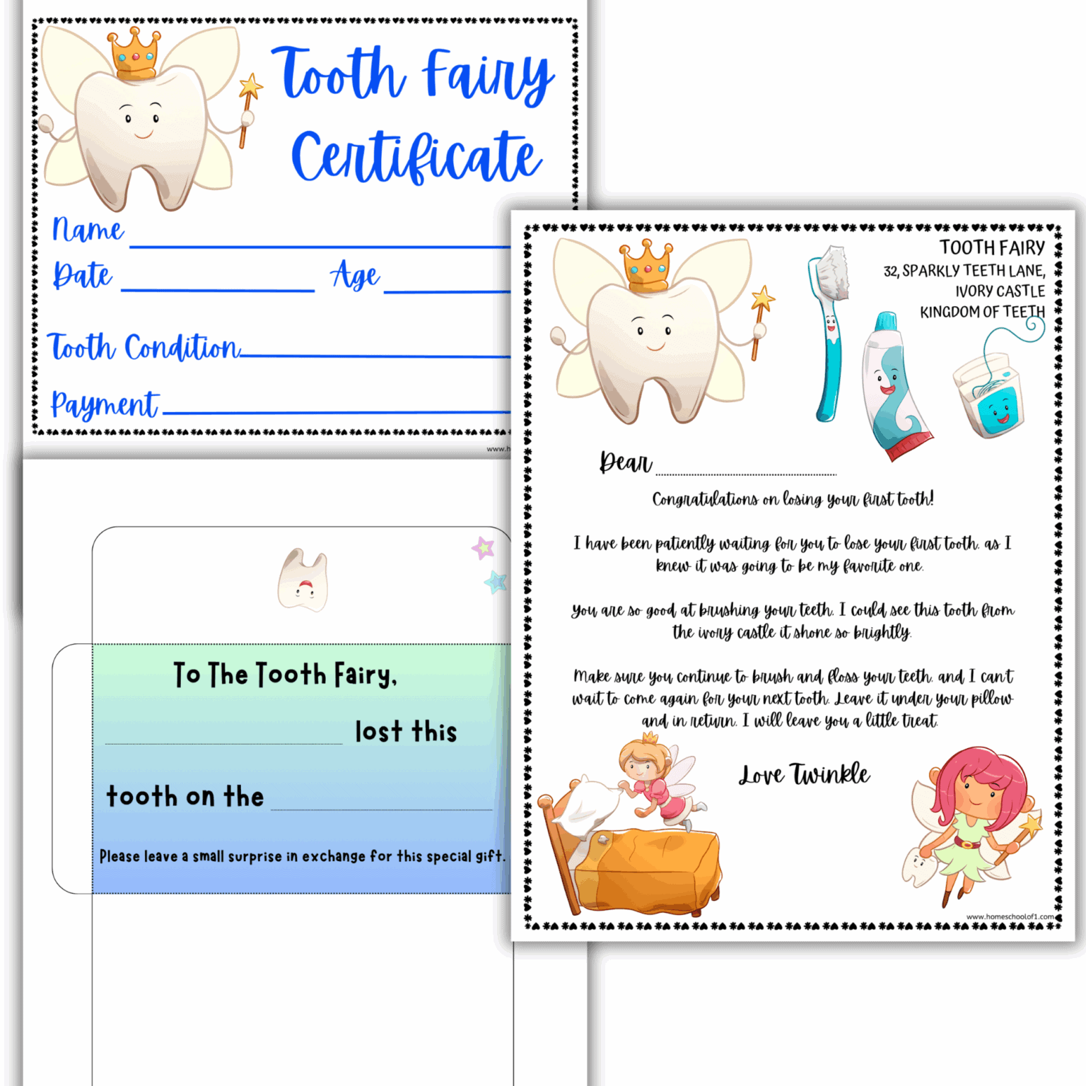 Tooth Fairy Activity Pack – 34 Pages of Magical Dental Fun
