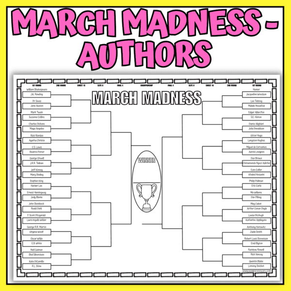March Reading Showdown: Authors Bracket Challenge | ELA Tournament