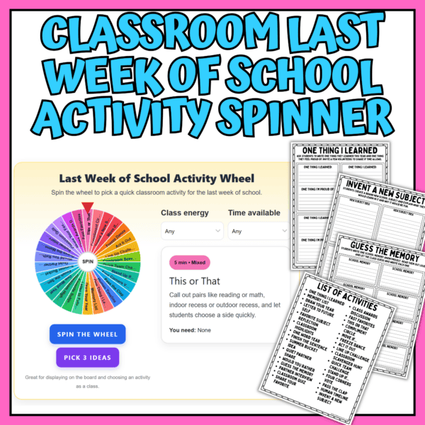 End of Year Activities for the Classroom (With Printables)