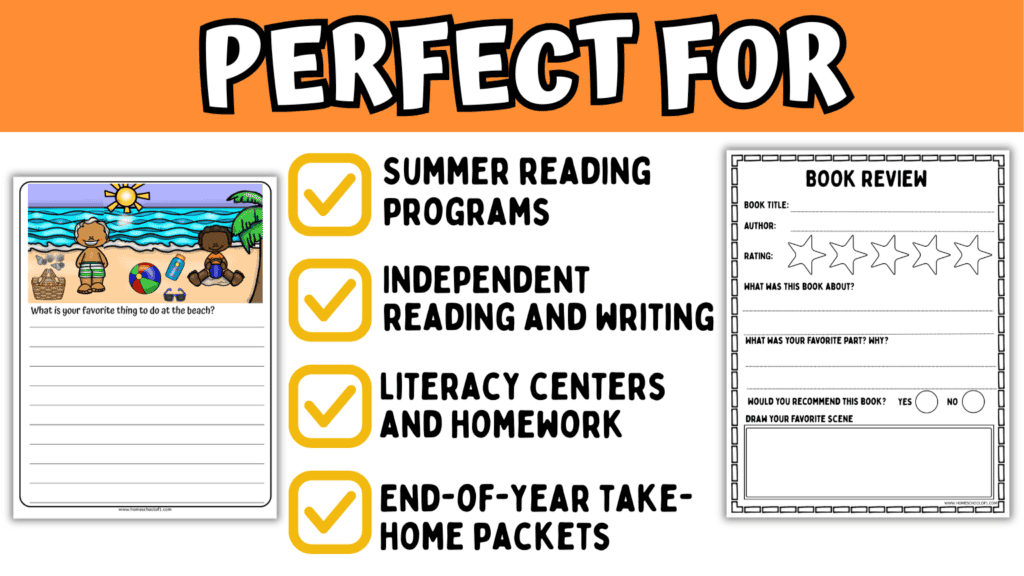 Summer Reading Worksheets & Writing Prompts for Kids