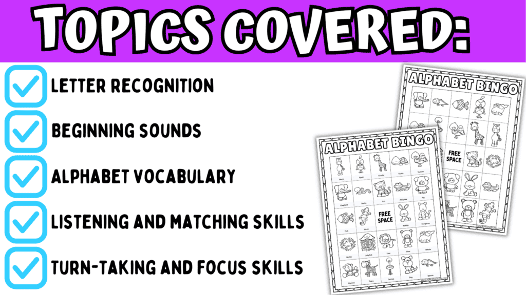 Alphabet Bingo Printable Pack | 120 ABC Bingo Boards